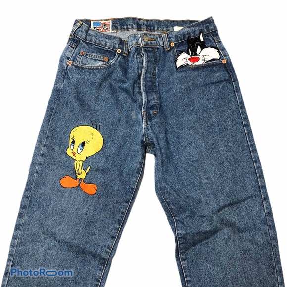 Too Cute | Jeans | Vintage Mens Sylvester Tweety Bird Jeans | Poshmark